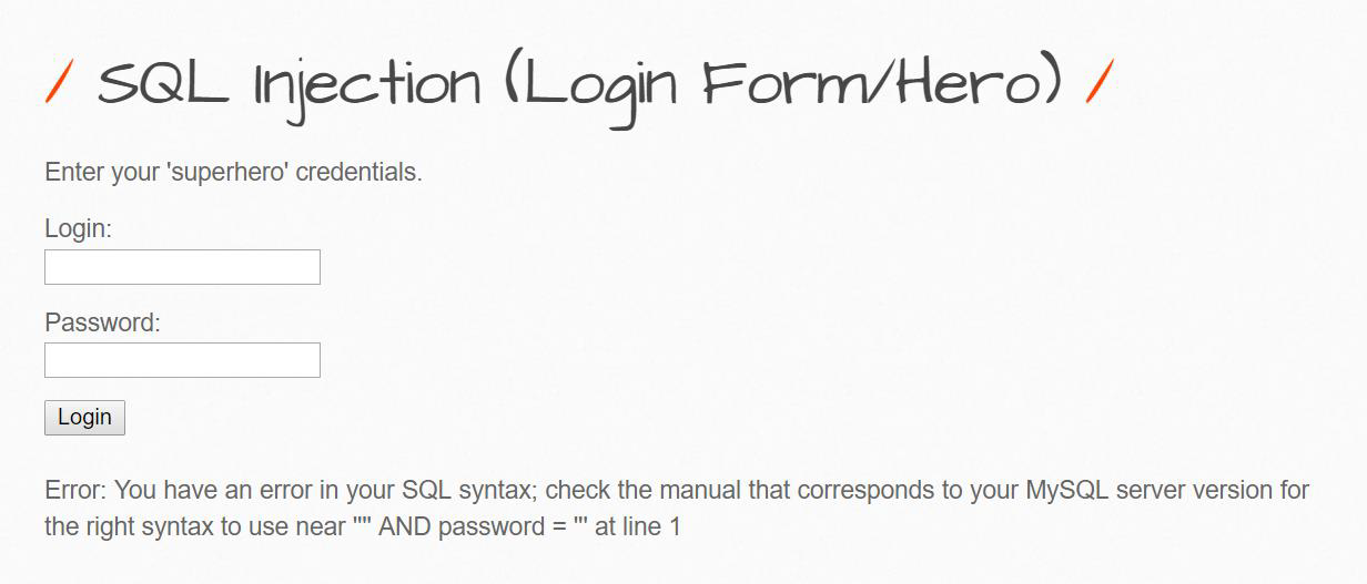 Sql Injection Login Formhero · Teckk2